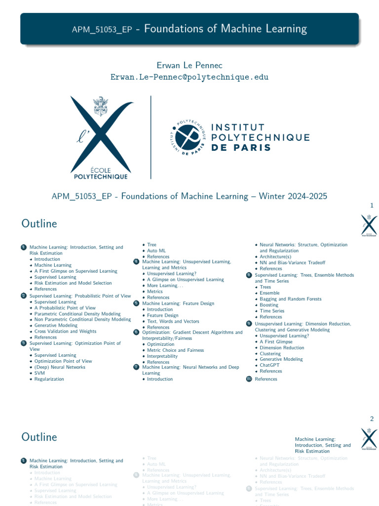 MAP533-Foundation of ML | PDF | Machine Learning | Support Vector Machine