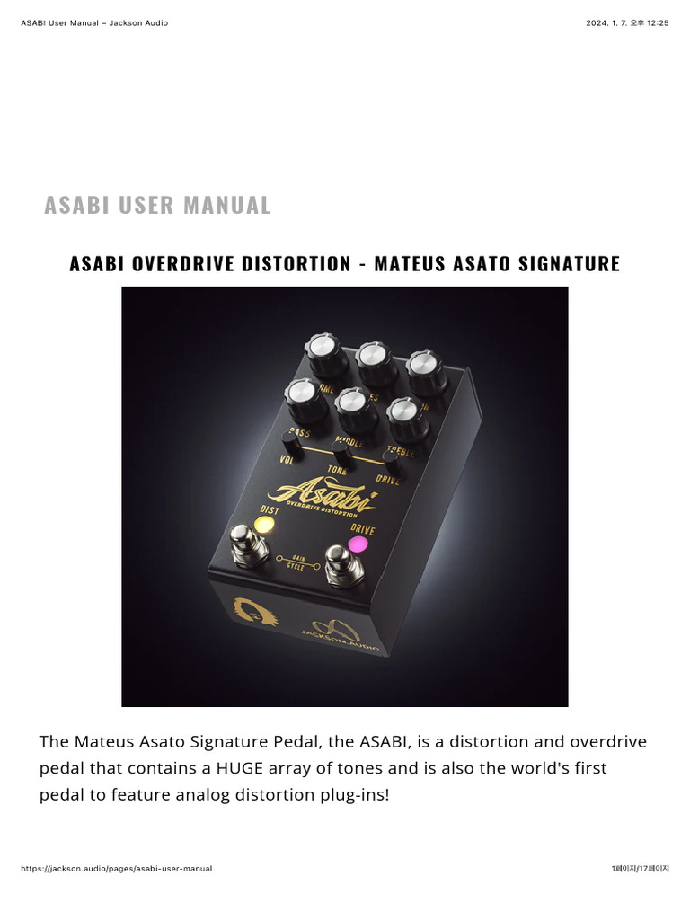 JA - ASABI User Manual - Jackson Audio | PDF | Audio Engineering ...