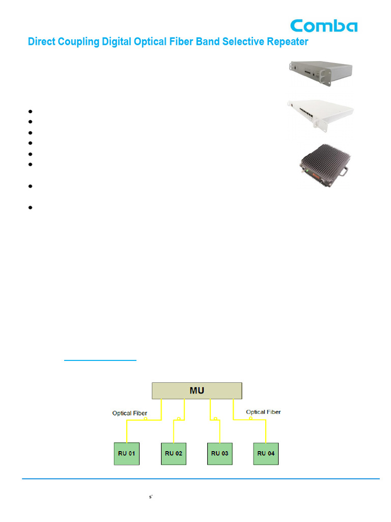 Digital Optical Fiber Repeater RH-8000 Pro | PDF | Optical Fiber ...