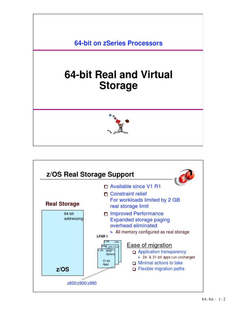 64-Bit Real and Virtual Storage | PDF | 64 Bit Computing | Computer Data Storage