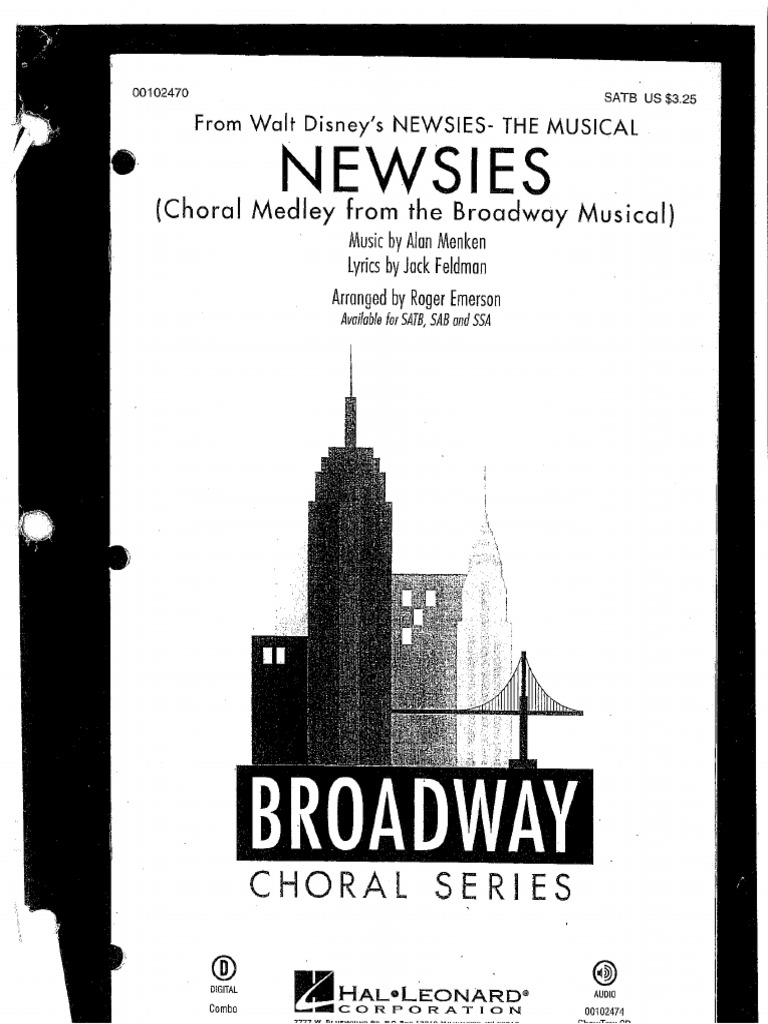 Newsies (Choral Medley From The Broadway Musical) | PDF