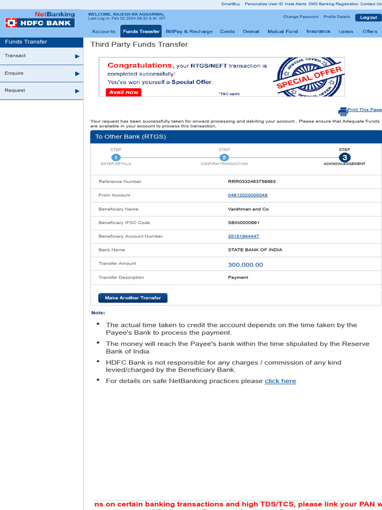 Welcome to HDFC Bank NetBanking | PDF | Financial Technology | Finance ...
