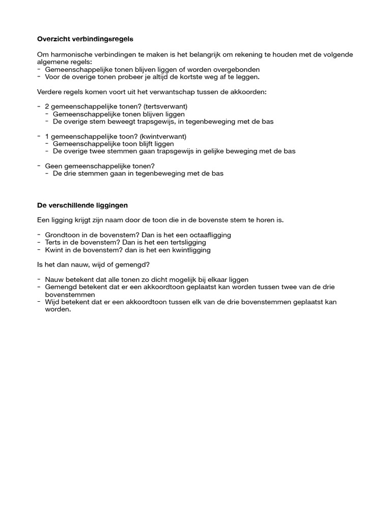 Overzicht Verbindingsregels | PDF