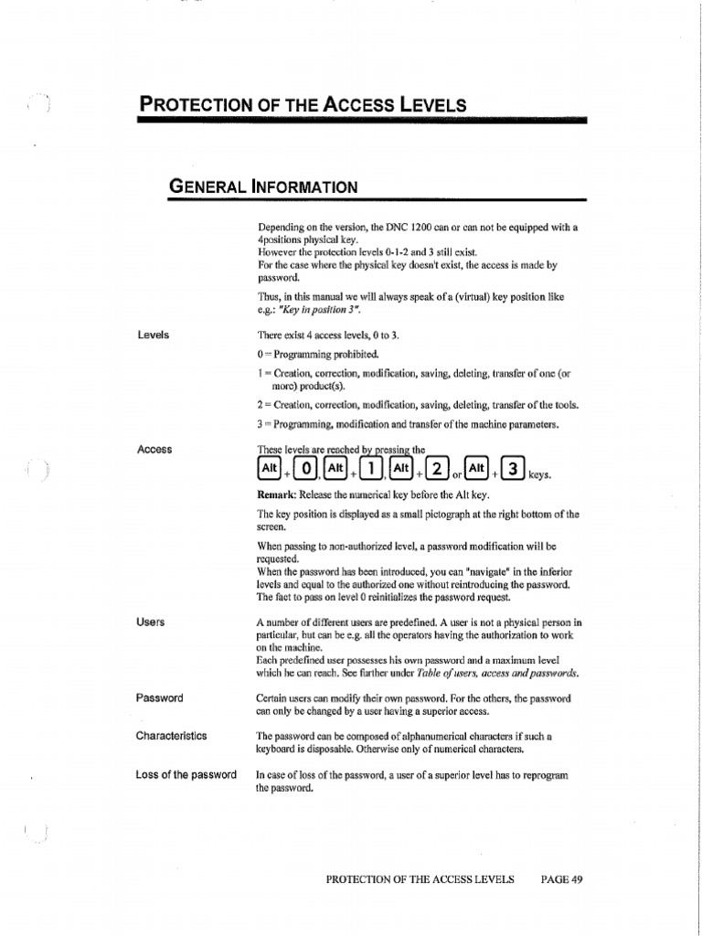 PACIFIC Access Levels | PDF
