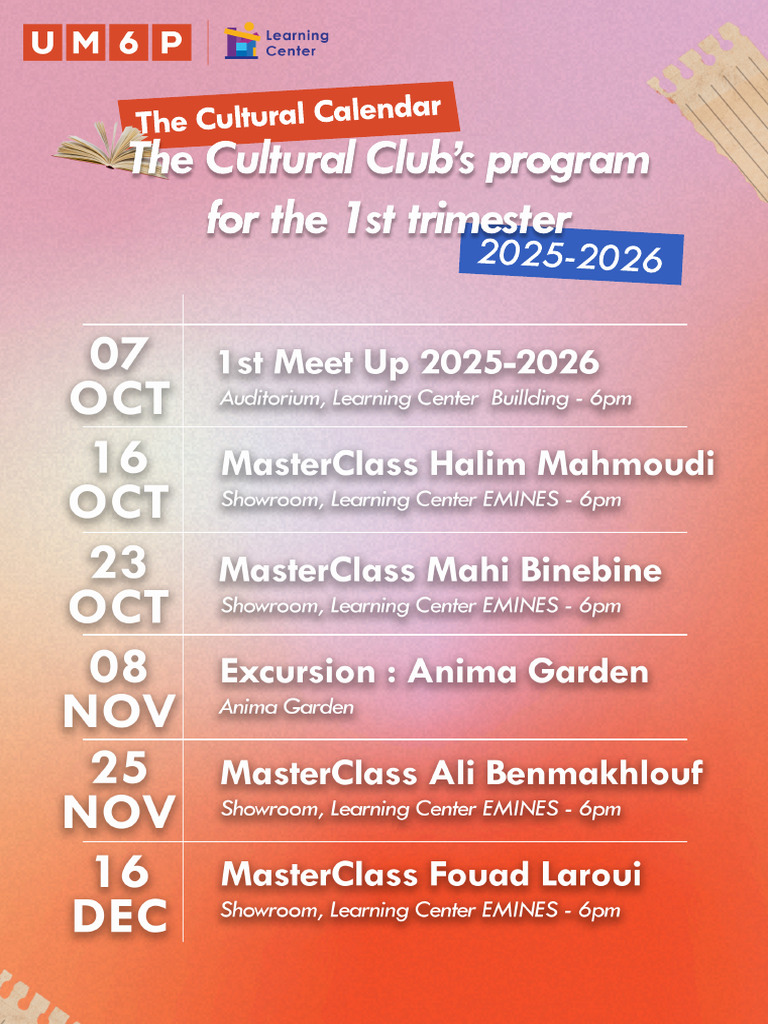 Cultural Calendar 1st Tri 20252026 | PDF