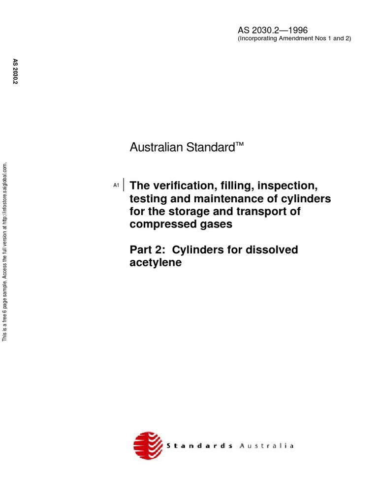 As 2030.2-1996 The Verification Filling Inspection Testing and ...