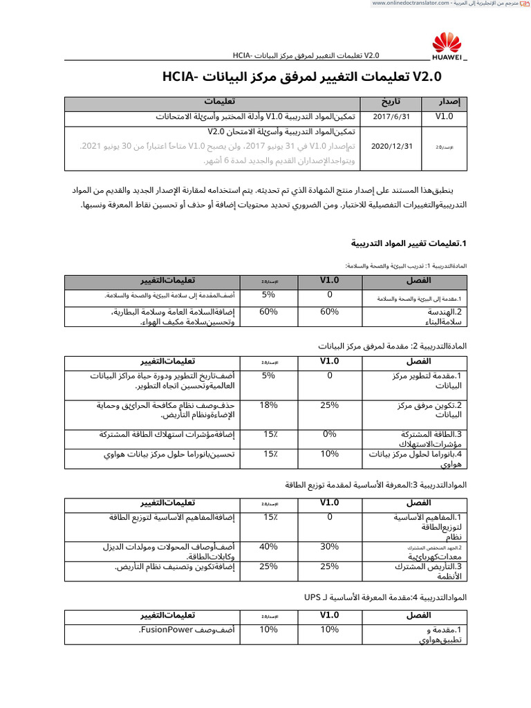 HCIA-Data Center Facility V2.0 Version Instructions - En.ar | PDF