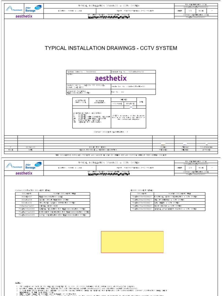 CCTV System Installation Drawings | PDF