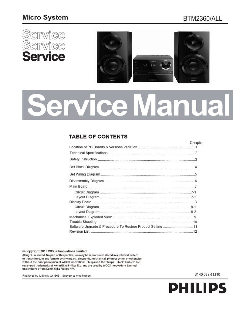 Philips Btm2360 Sm | PDF | Distortion | Sound Technology