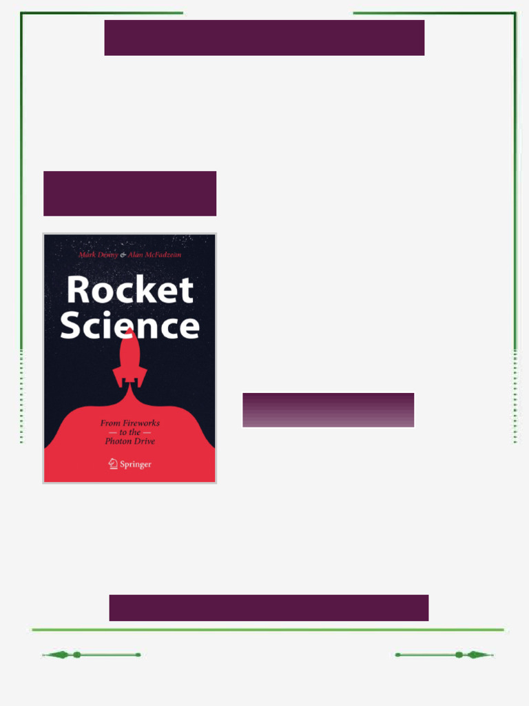 Rocket Science From Fireworks to the Photon Drive Denny Mark eBook ...