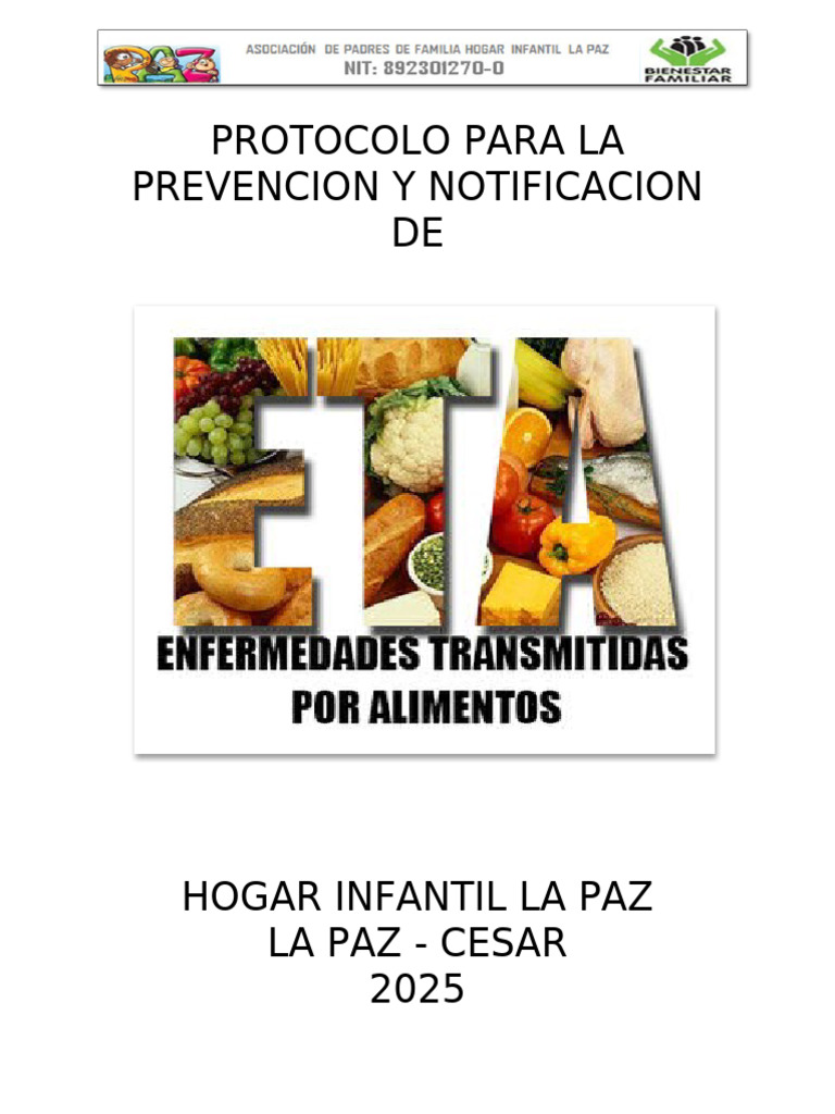 Protocolo Eta 2022 | PDF | Alimentos | Higiene