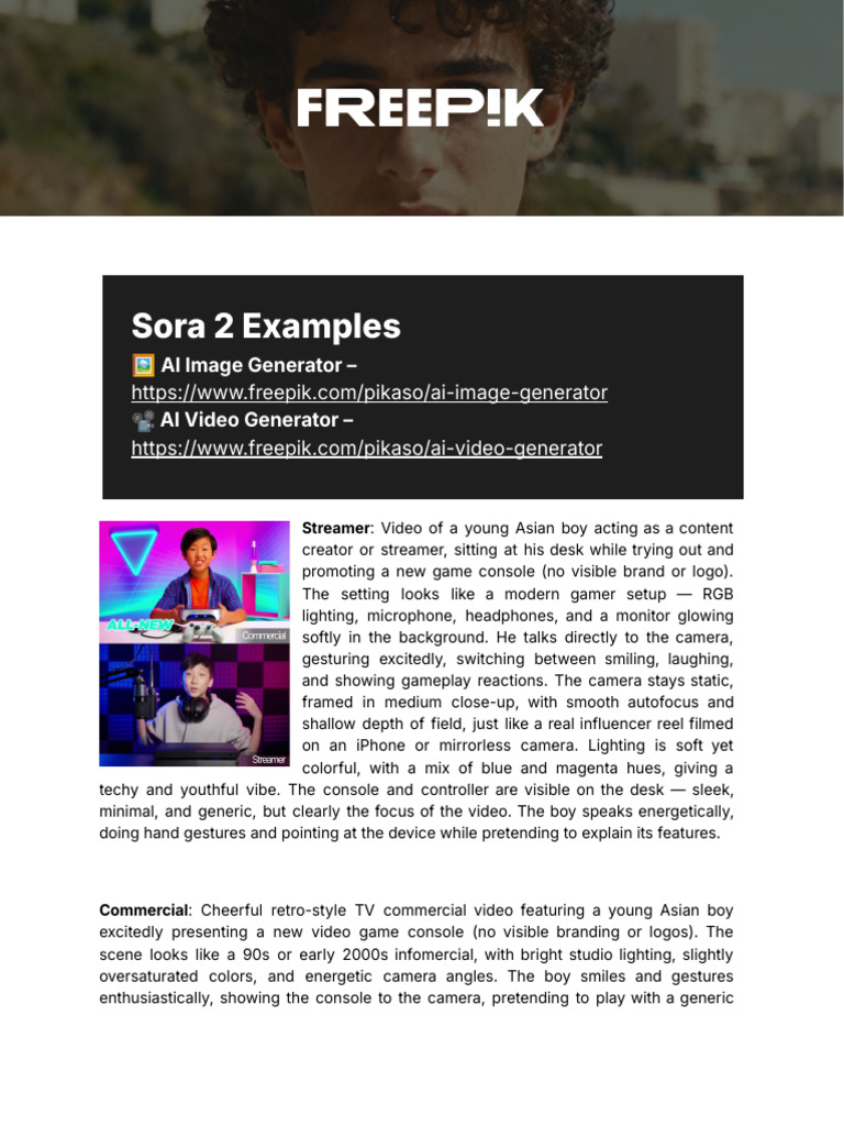 Sora 2: AI-Generated Video Styles | PDF | Cinematography | Camera