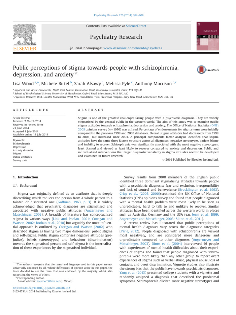 Wood Et Al. - 2014 - Public Perceptions of Stigma Towards People With S ...