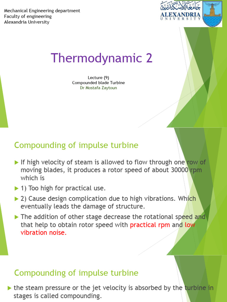 Compounding Techniques in Impulse Turbines | PDF | Turbine | Turbomachinery