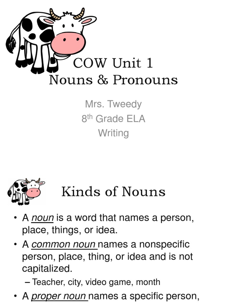 COW Unit 1 | PDF | Pronoun | Grammatical Number
