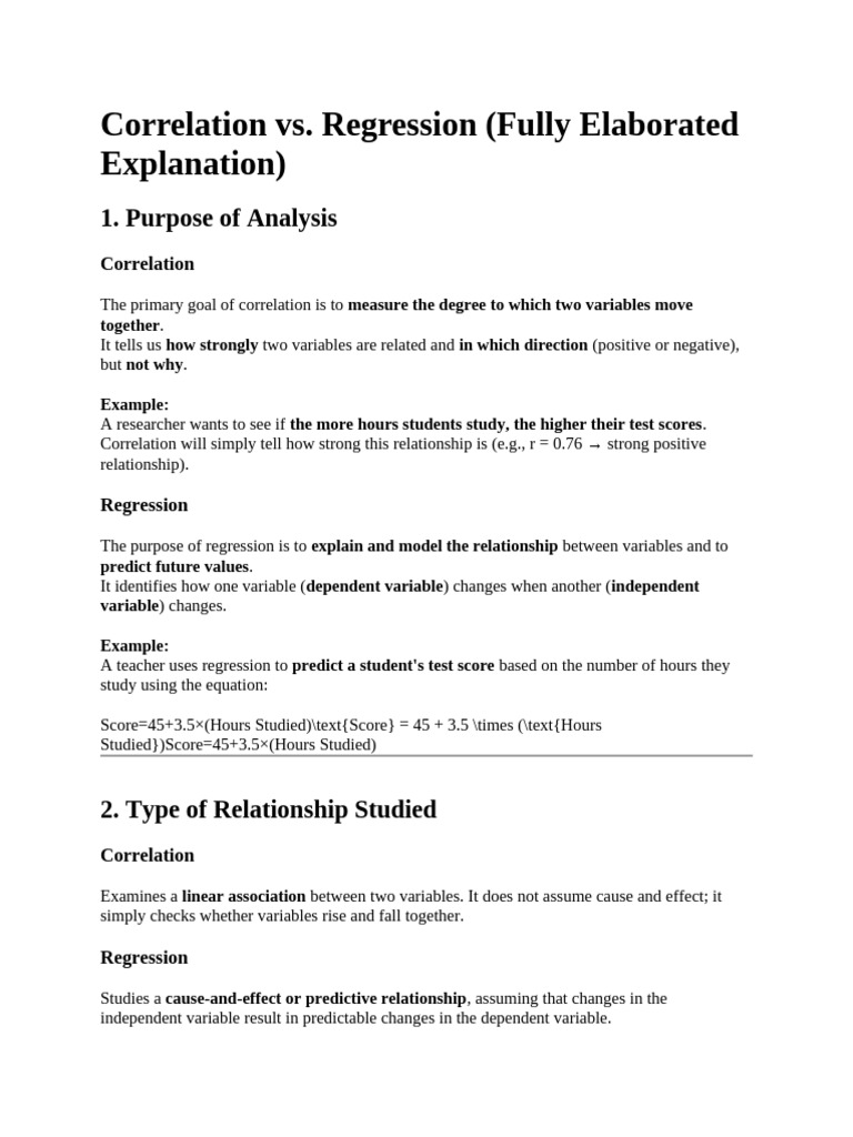 Correlation Vs | PDF | Regression Analysis | Linear Regression