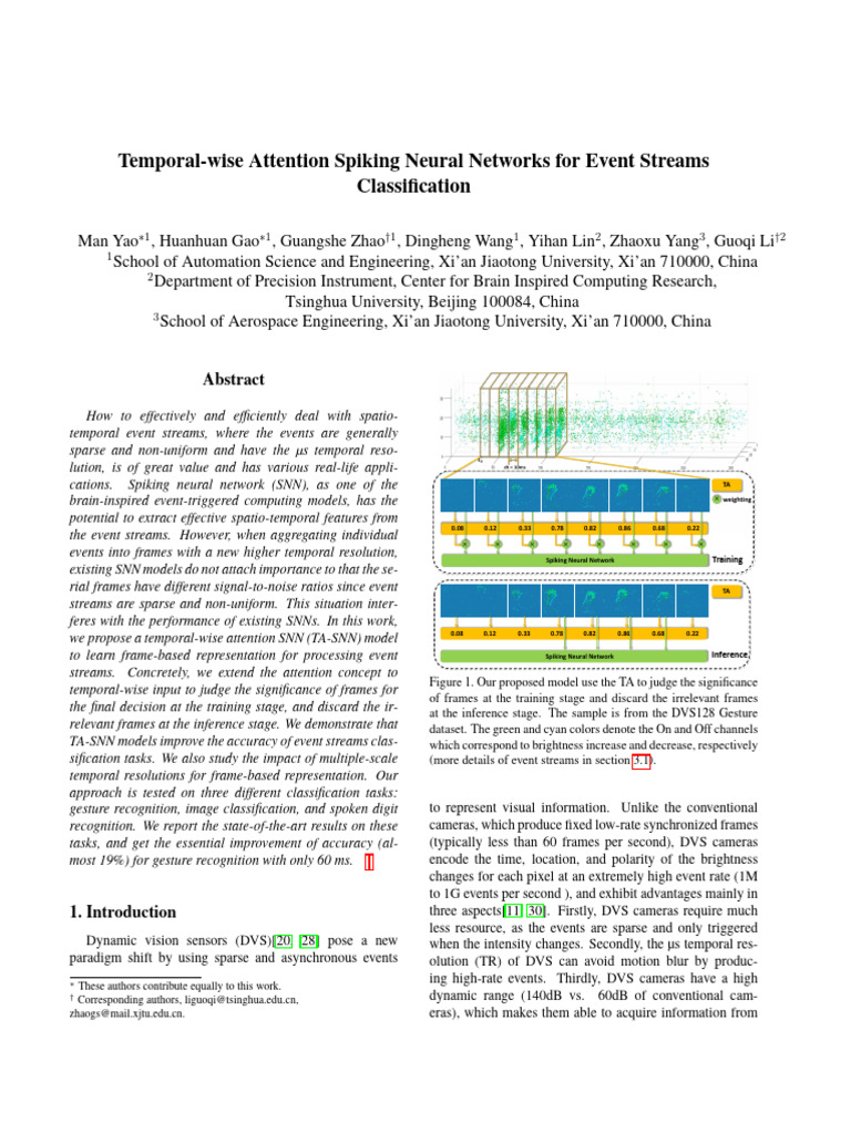 Temporal Attention in Spiking Neural Networks | PDF | Computational ...