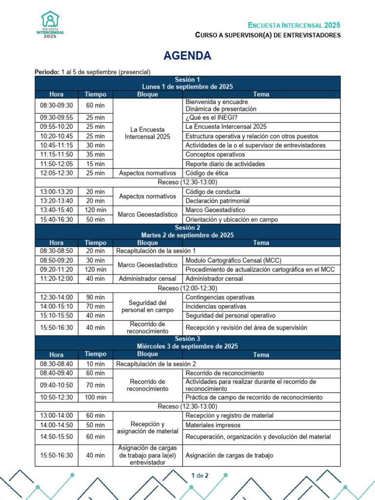 Curso Supervisores Encuesta 2025 | PDF