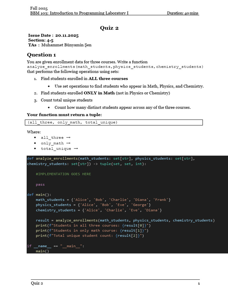 25-26 Quiz 2 Section 4-5 | PDF | Computer Programming | Software ...
