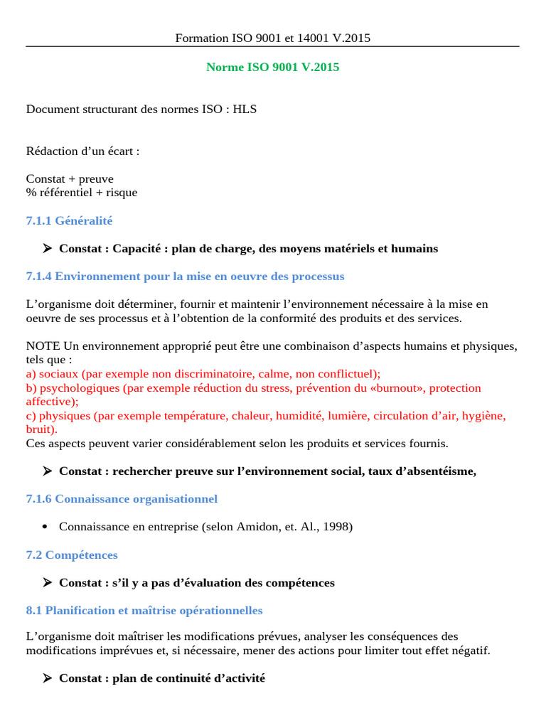 Formation ISO 9001 et 14001 V.2015 | PDF | Système de management de la ...