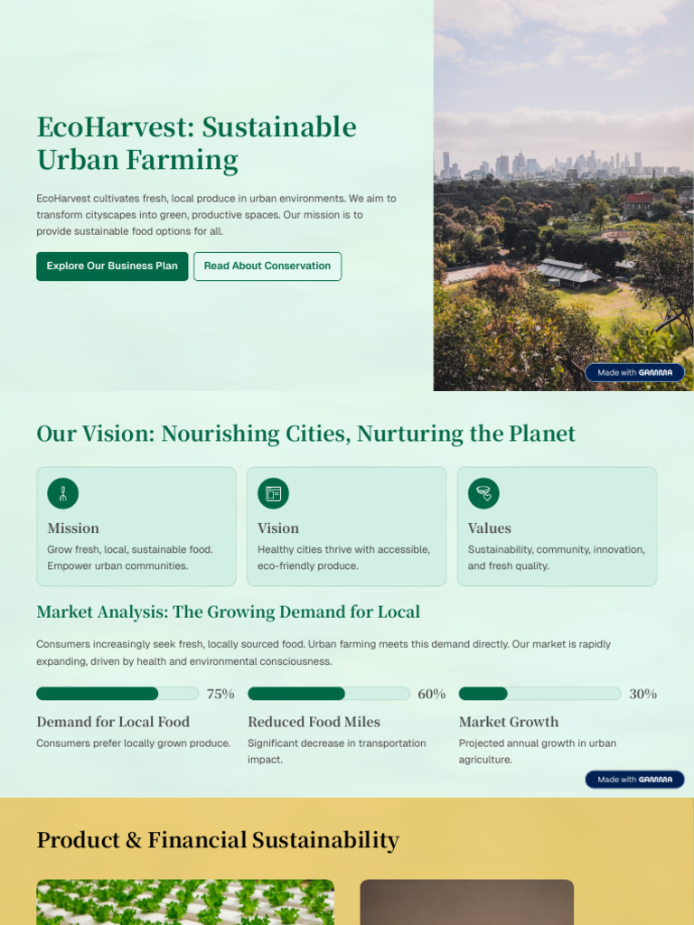 EcoHarvest Sustainable Urban Farming | PDF | Urban Agriculture ...