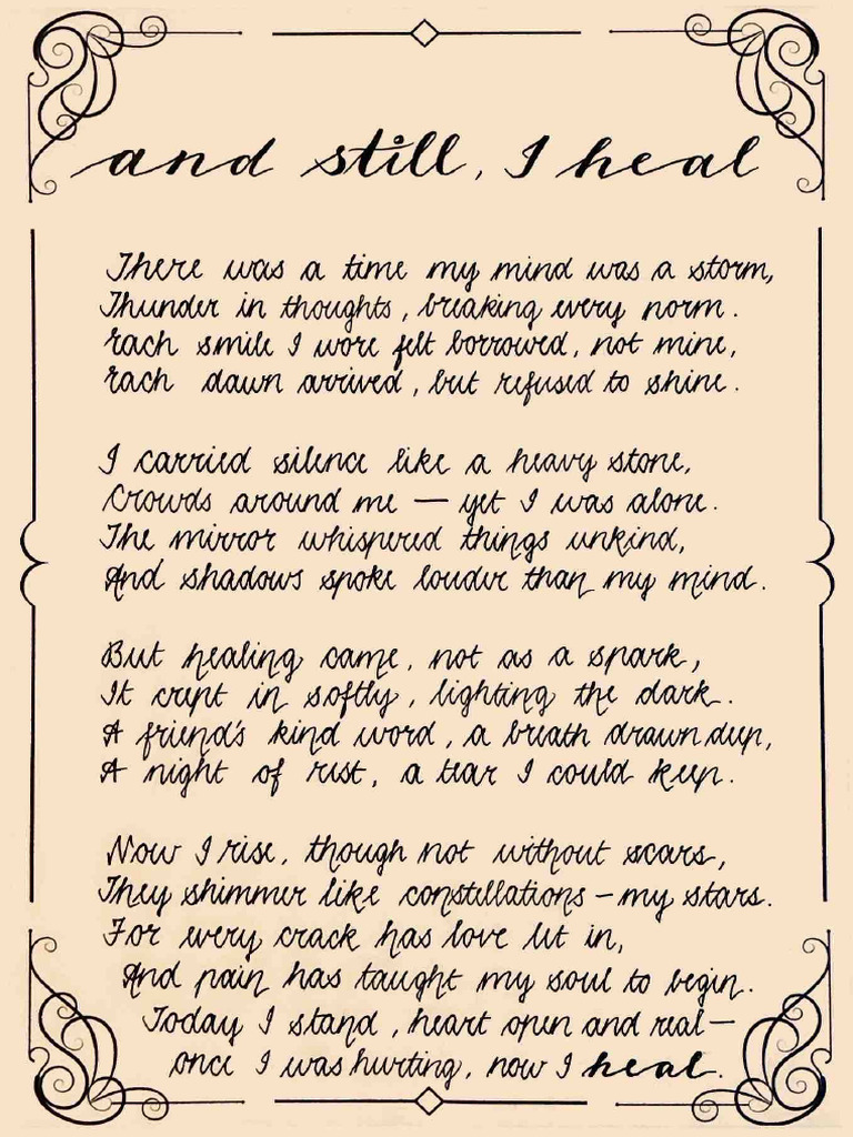 Poem on World Mental Health Day | PDF
