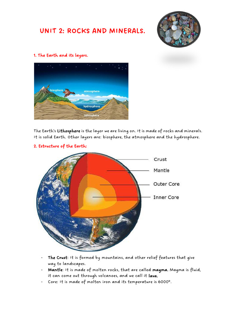 UNIT 2_ROCKS AND MINERALS | PDF | Rock (Geology) | Earth Sciences