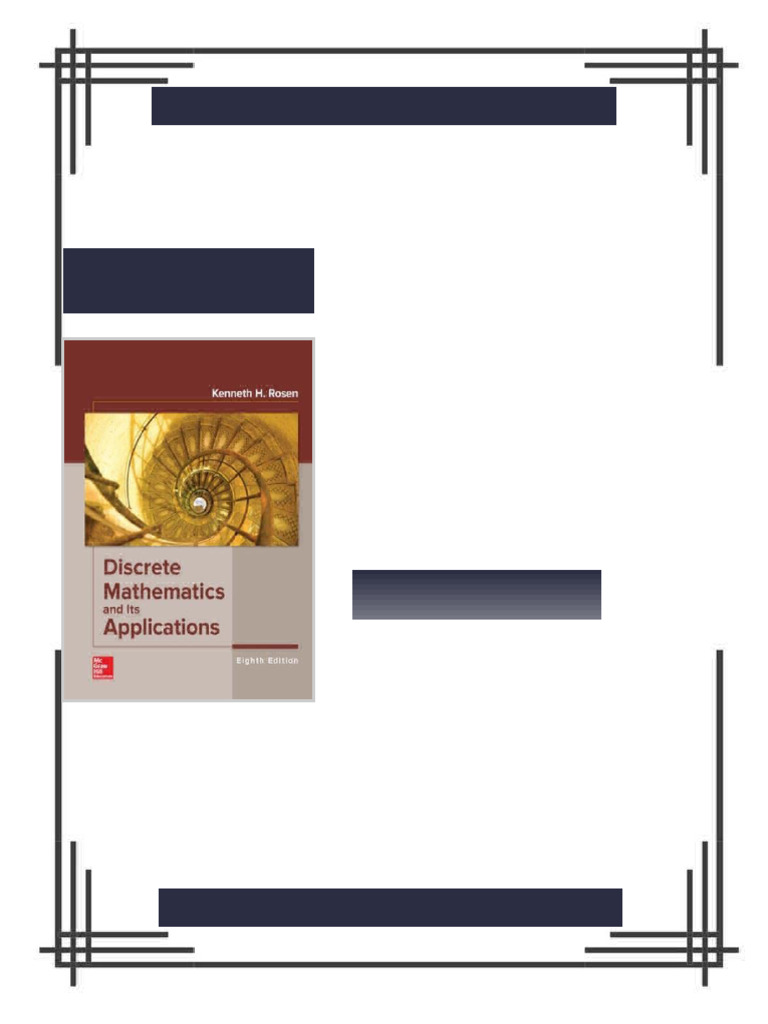 Discrete Mathematics and Its Applications 8th Edition Rosen eBook full uncut edition | PDF ...