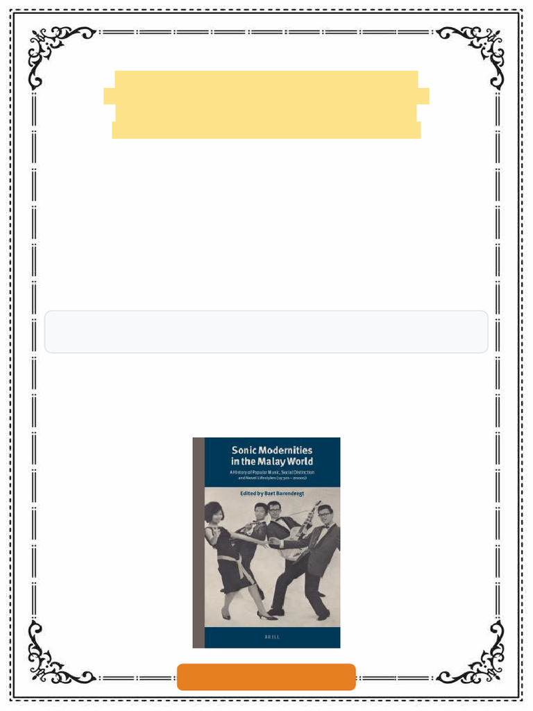 Sonic Modernities in the Malay World A History of Popular Music Social ...