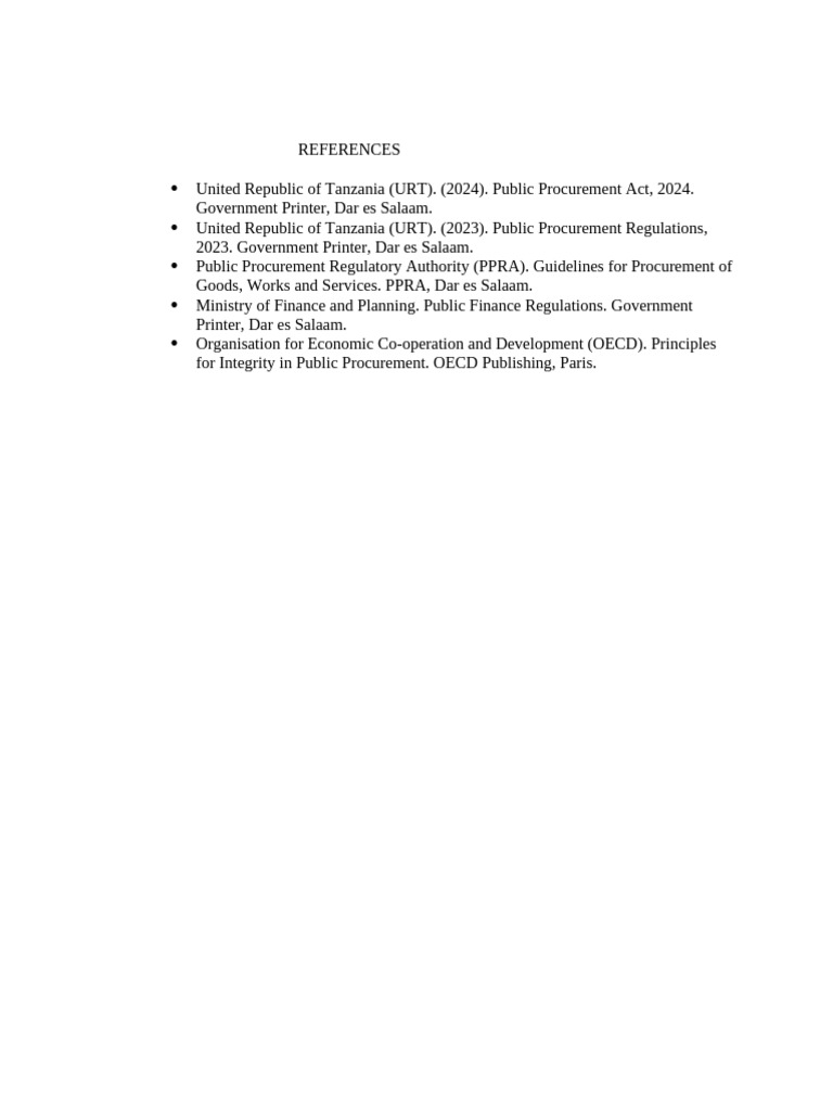 Procurement Reference | PDF
