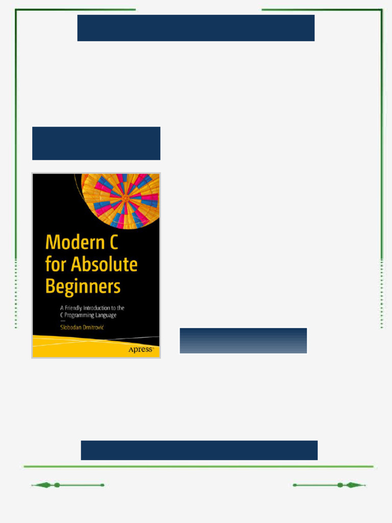 Modern C for Absolute Beginners A Friendly Introduction to the C ...