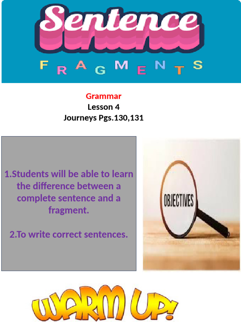 Understanding Sentences vs. Fragments | PDF | Grammar | Linguistics