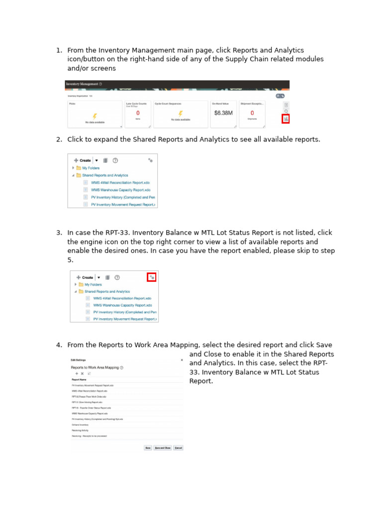 Enabling and Vieweing Reports & Analystics - RPT-33.Inventory Balance W ...