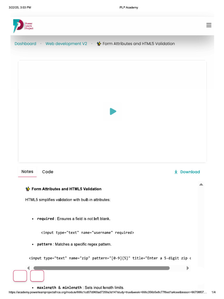 Form Attributes and HTML5 Validation | PDF