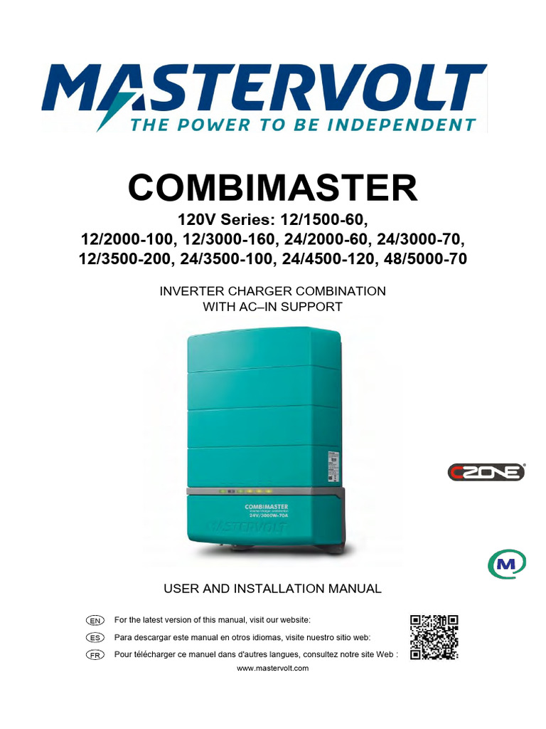 CombiMaster 120V Inverter Charger Manual | PDF | Battery Charger ...