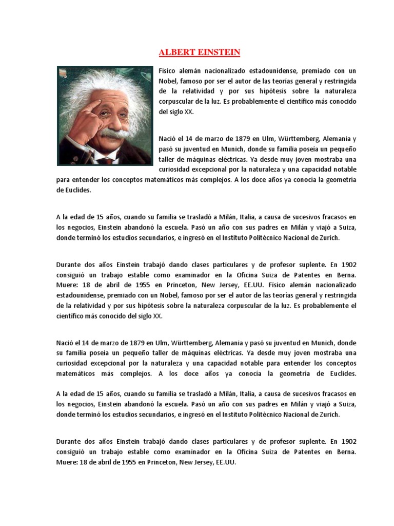 Einstein y la Danza de los Viejitos | PDF | Albert Einstein