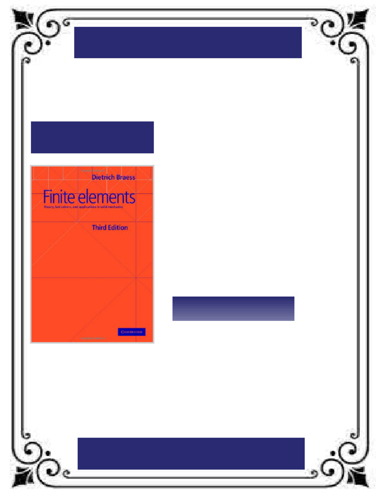 Finite elements theory fast solvers and applications in elasticity ...