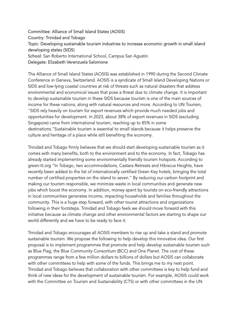 Elizabeth Verenzuela Salomone - Position Paper Template | PDF | Natural ...