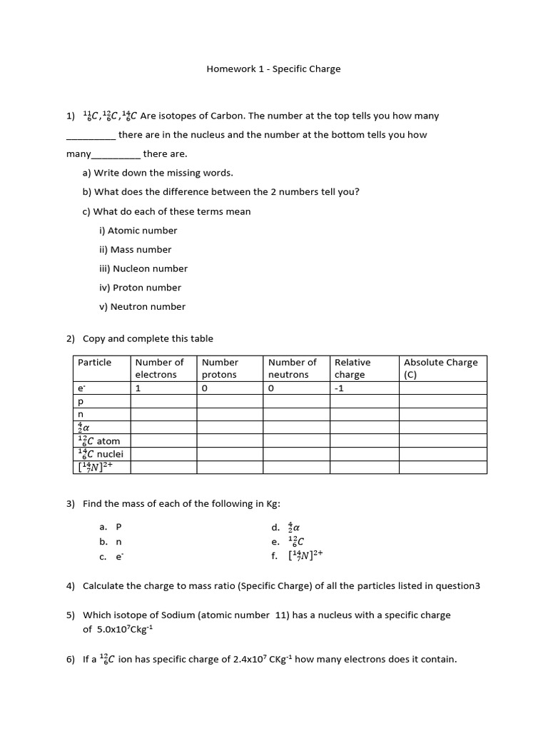 Specific Charge | PDF