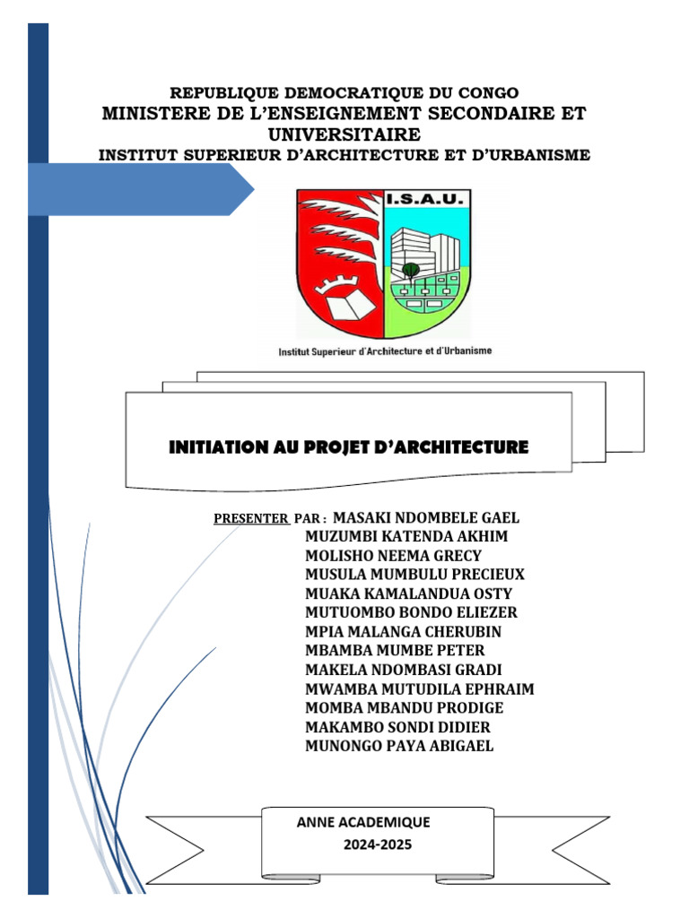 Initiation au Projet d'Architecture 2024-2025 | PDF