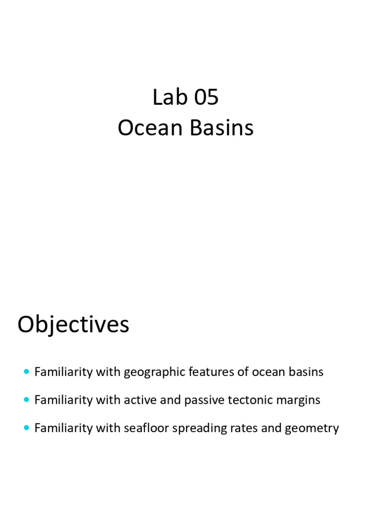 05 Ocean Basins | PDF | Plate Tectonics | Seabed