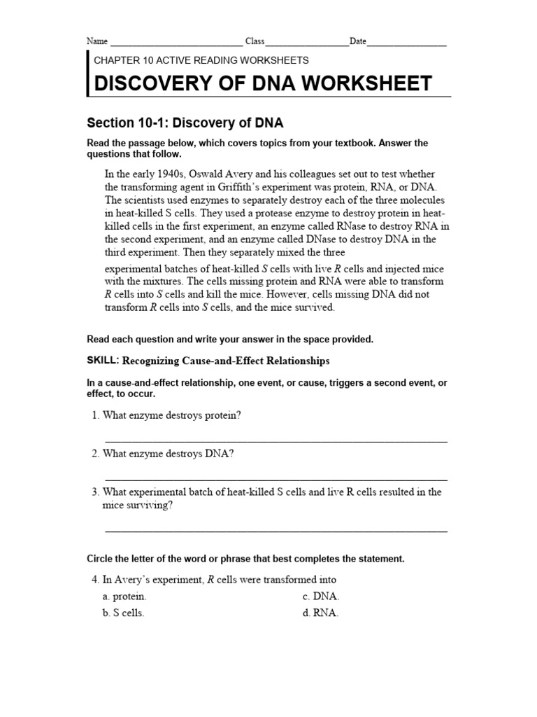 Tuesday - Discovery of Dna | PDF | Microbiology | Biotechnology