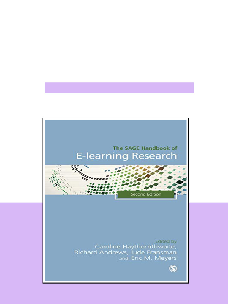 The Sage Handbook Of Elearning Research 2nd Edn Haythorntwaite pdf ...