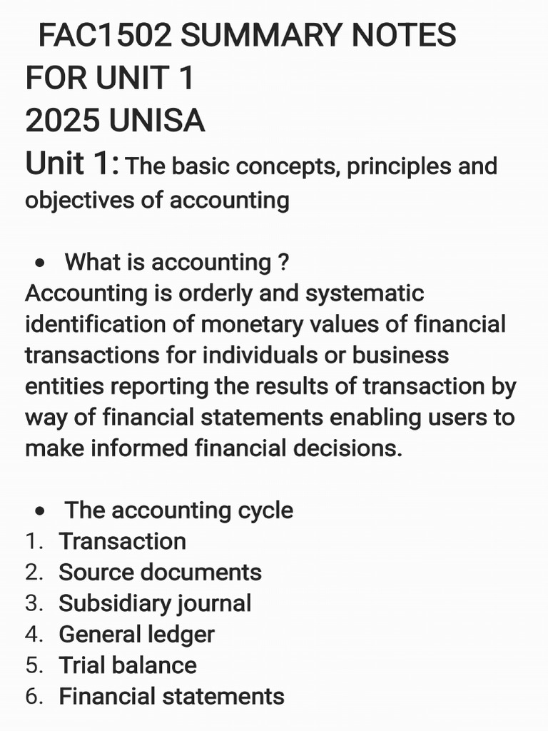 Unit 1 Summary | PDF
