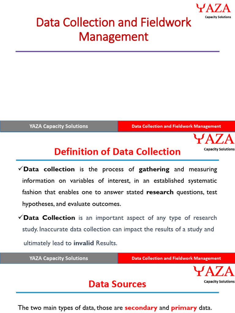Session 1- Introduction to Data Collection | PDF | Survey Methodology ...