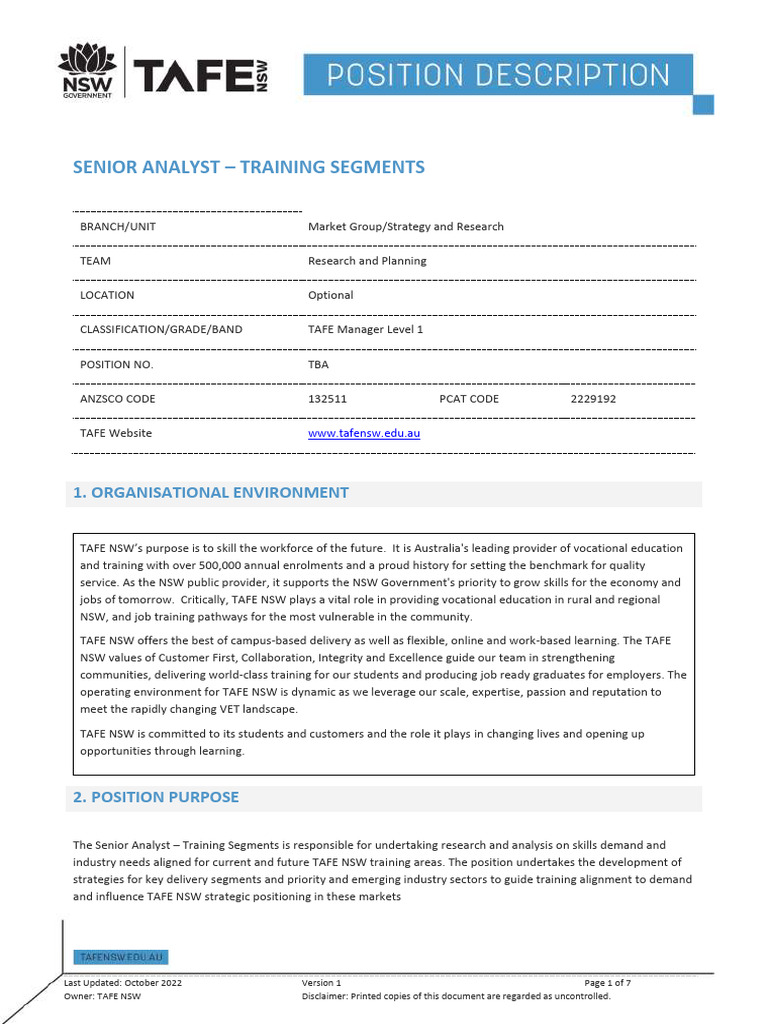 PD_-_Senior_Analyst_Training_Segments_TM1 | PDF | Vocational Education ...