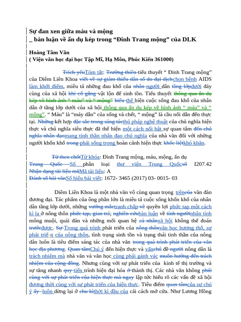 S Đan Xen Gi A Máu Và M NG | PDF