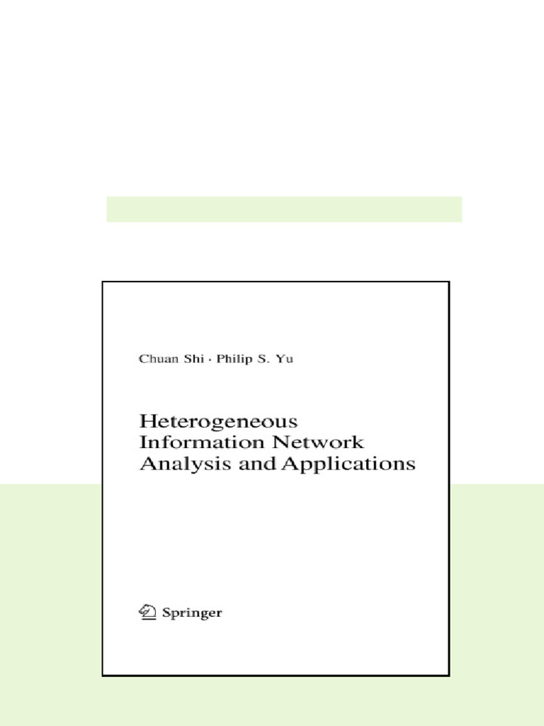 Heterogeneous Information Network Analysis And Applications Chuan Shi ...