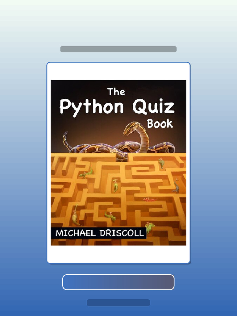 The Python Quiz Book Michael Driscoll Test Bank | PDF | Multiple Choice ...