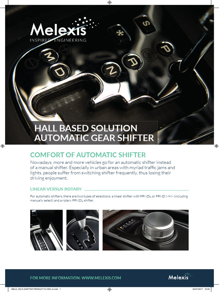 Hall Based Solution Automatic Shifter Product Flyer Melexis (1) | PDF ...